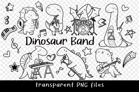 Dinosaur Music Clipart Musical Dinosaur T Rex Rock Music Band