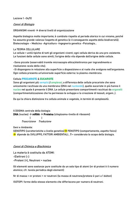 Biologia e genetica - Edomi 18-19 - Warning: TT: undefined function: 32 ...