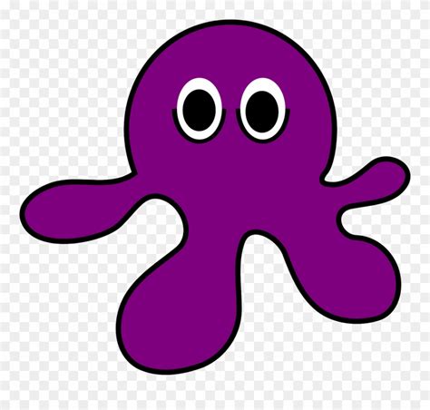 Octopus Clip Art At Clker Com Vector Octopus Purple Clip Art Png