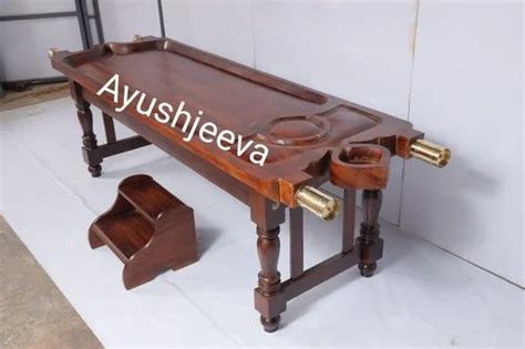 Rectangle Table Wooden Massage Table For Ayurvedic Therapy At Rs