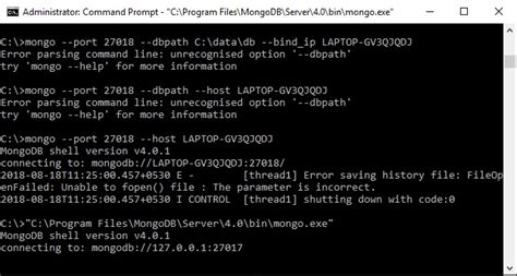 Mongodb Mongo Shell Is Showing As Connecting But Not Starting