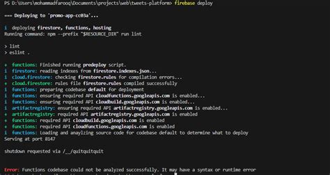 Deploy Message Showing Shutdown Requested Via Quitquitquit Using