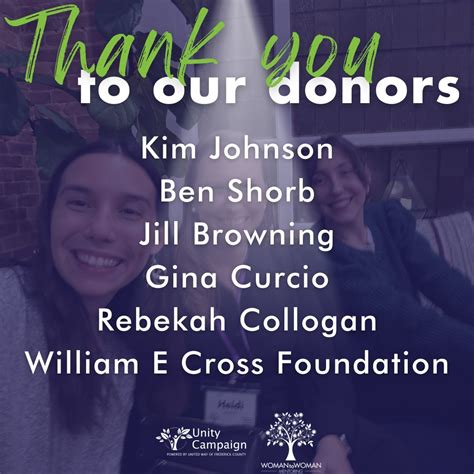 Woman - Woman to Woman Mentoring would like to thank our amazing donors ...