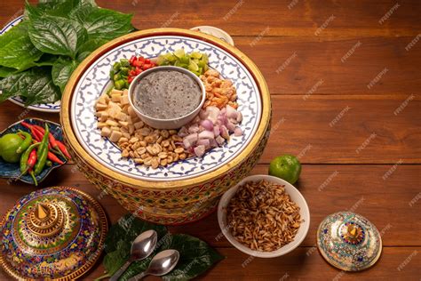 Premium Photo Miang Kham Or Wild Betel Leaves Wrap Ingredients With