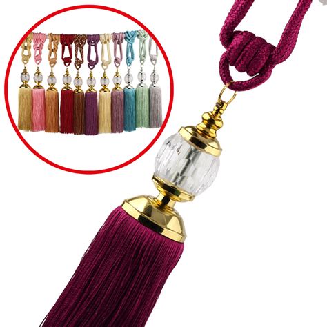 Crystal Bead Curtain Tiebacks Tali Pengikat Langsir Manik Kristal Ikat Tepi Durable Rope