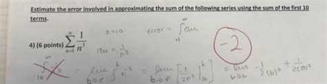 solved estimate the error involved in approximating the sum