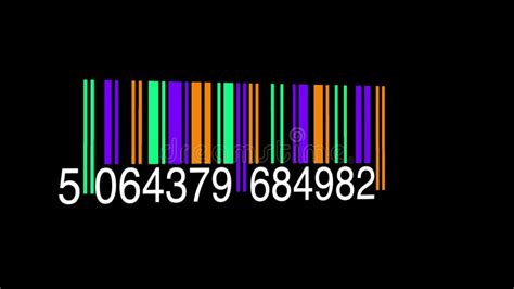 Tracking Bar Code Identification Sticker Label Barcodes Number Motion Graphic Stock Footage
