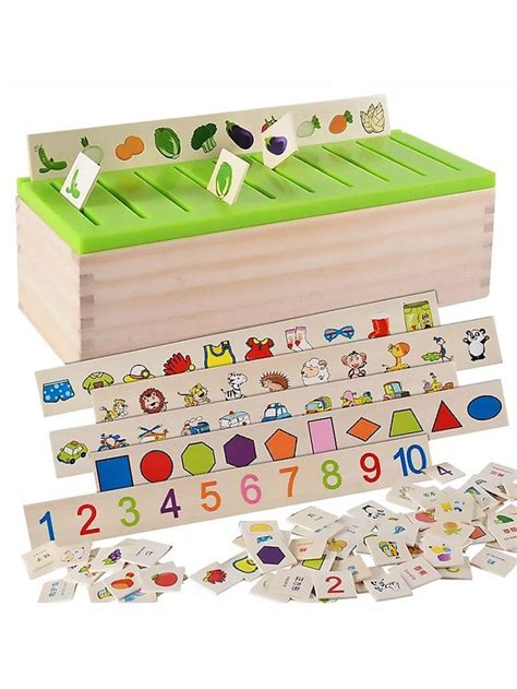Classification Wood Box Set Classification Toybox Montessori Vision