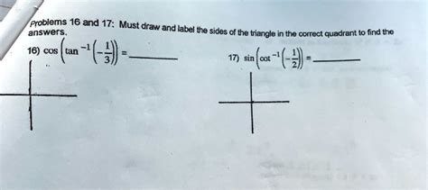 Solved Problems 16 And 17 Must Draw Answers And Label The Sides Of The Triangle In The Correct