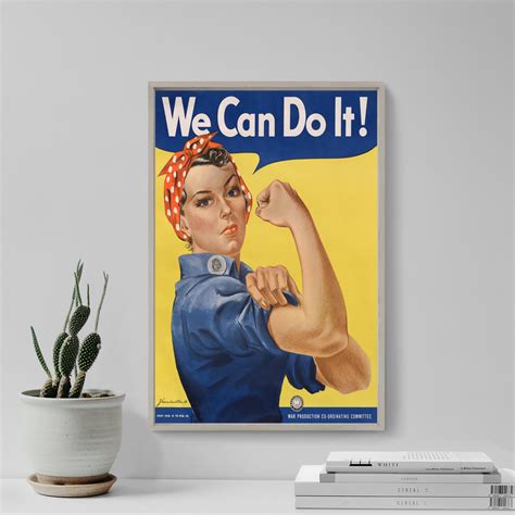 We Can Do It Rosie The Riveter 1943 Vintage Poster Etsy