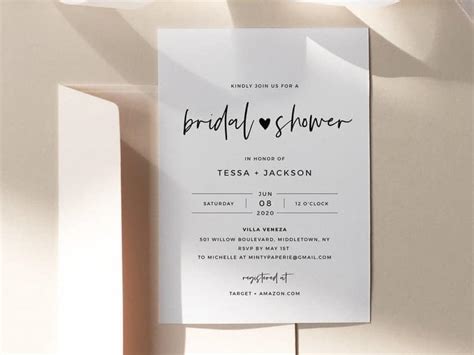 Bridal Shower Invitation Wording 4 Key Details Examples