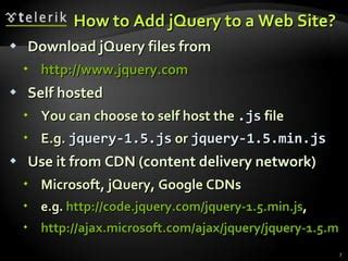JQuery Fundamentals PPT