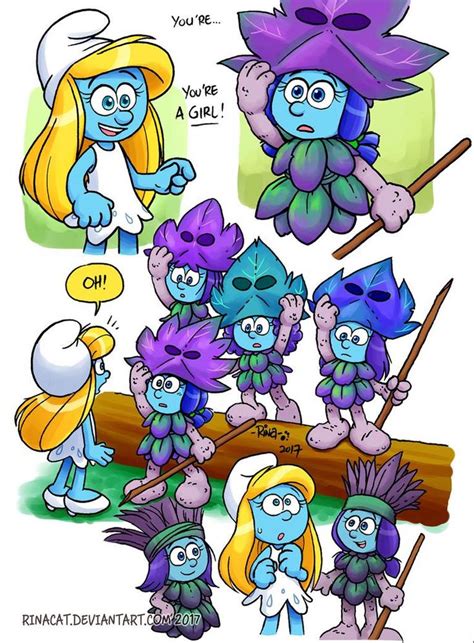 The Smurfs By Rinacat On Deviantart Smurfs Drawing Smurfs Smurfs Movie