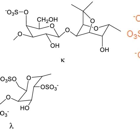 The Structures Of Iota Kappa And Lambda Carrageenan A And Fe3o4cm