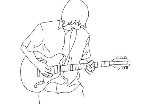 Disegno Da Colorare Innamorato Che Suona La Chitarra