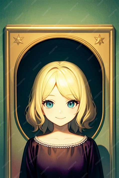 Dessin De Personnage Davatar De Fille De Style Anime De Dessin Animé De Fond Simple Photo Premium