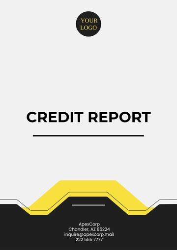 Free Credit Report Template To Edit Online