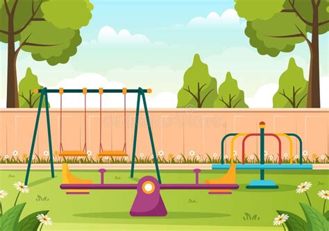 Parquinho Infantil Com Escadas Deslizantes E Mais No Parque De