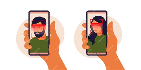 Premium Vector Facial Recognition System Concept Face Id Face Recognition System Facial