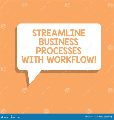 Handwriting Text Writing Streamline Business Processes With Workflow Concept Meaning Computer