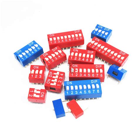Red 254mm Dial Switch Ds 1234567891012 Digit Dip In Line