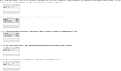 Solved A The First Step Is The Decomposition Of Solid