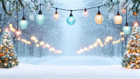 Holiday Lights Zoom Background