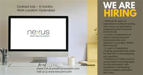 Nexus Innovate On Linkedin Sdet Sde Softwareengineerintest Tester