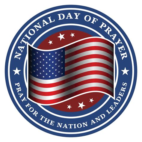 National Day Of Prayer Badge Stamp Logo Tshirt Annual Prayer Day