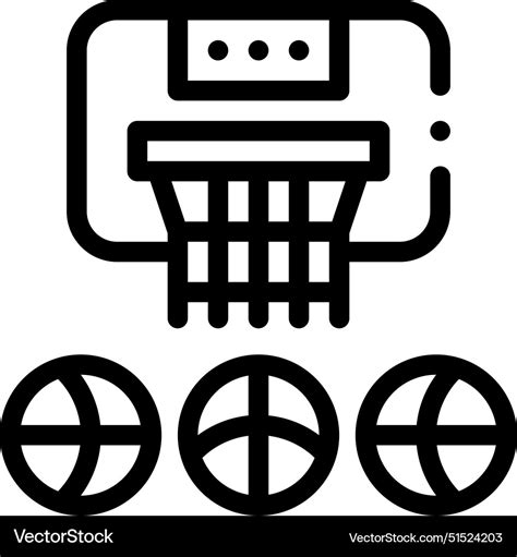 Basketball game icon thin linear style design Vector Image