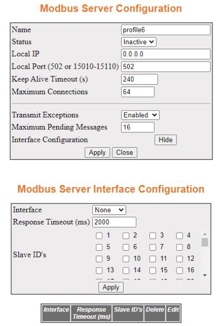 Serial Profile Configuration