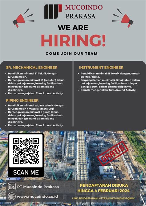 pt mucoindo prakasa on linkedin we are hiring pt mucoindo prakasa