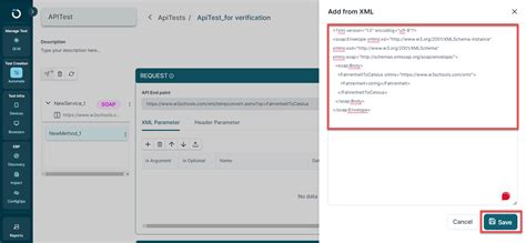 creating soap api method in opkey