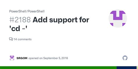 Add Support For Cd · Issue 2188 · Powershellpowershell · Github