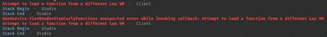 Need For Information For Attempt To Load A Function From A Different Lua Vm Error While Using