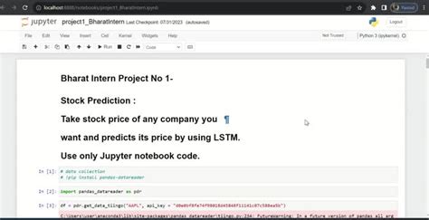 Akash Gaikwad On Linkedin Stockpriceprediction Bharatintern Project