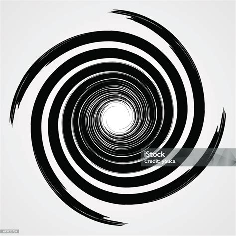 검은 나선형 소용돌이 동그라미 브러쉬 벡터 일러스트 레이 션 0명에 대한 스톡 벡터 아트 및 기타 이미지 0명 나선형 디자인 Istock