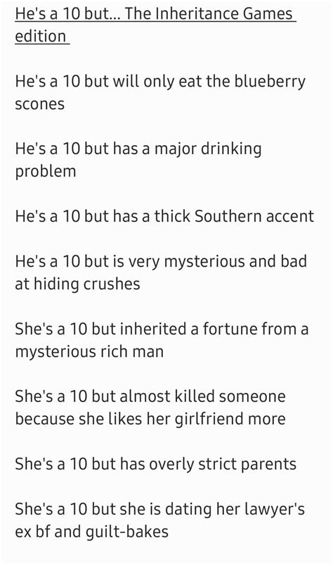 Hes A 10 But Inheritance Games Edition Inheritance Inheritance
