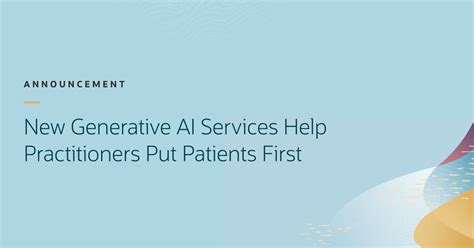 Oracle Brings Generative Ai Capabilities To Healthcare