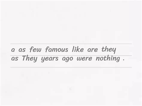 Comparison Sentences Unjumble