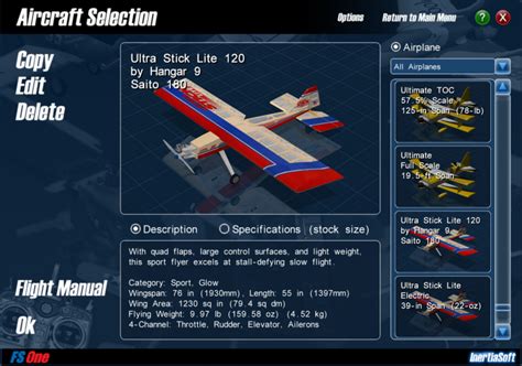 7 aircraft selection fs one 2022 user manual