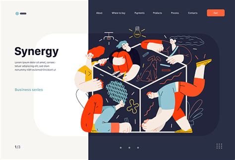 기술 멤피스 그림입니다 크리에이티브 랜딩 웹 페이지 템플릿 팀워크에 대한 스톡 벡터 아트 및 기타 이미지 팀워크 개념 비즈니스 Istock