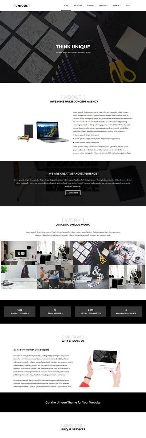 Unique Web Design Agency Html Template Templatetoaster