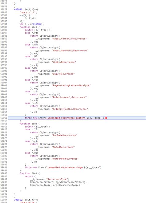 Ntextmailboxitemrecurrencegetasync Is Giving Uncaught In Promise Error
