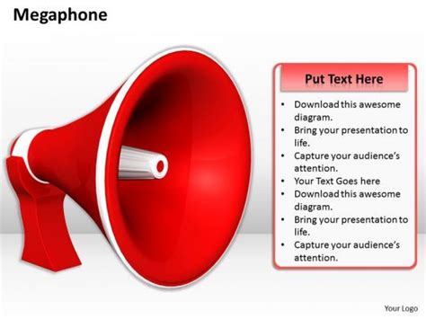 Stock Photo Red Color Speaker PowerPoint Slide