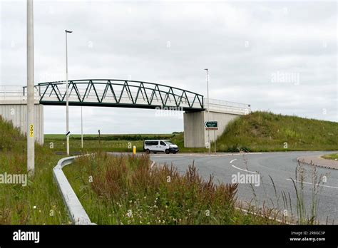 Footbridge Over Lincoln City Eastern Bypass At Greetwell Roundabout