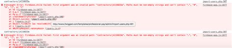 Nodejs Firebase Invalid Path In Call To Update Database Ref