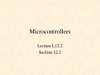 PPT Microcontrollers PowerPoint Presentation Free Download ID 5471261