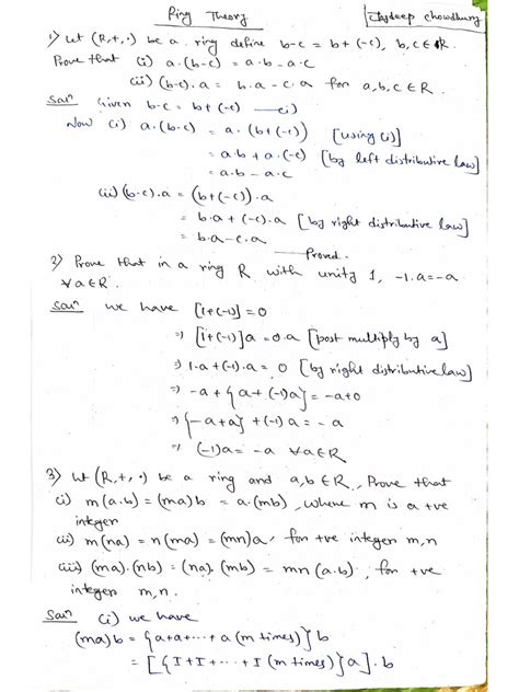 Ring Theory Pdf
