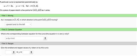 solved a particular curve is represented parametrically by